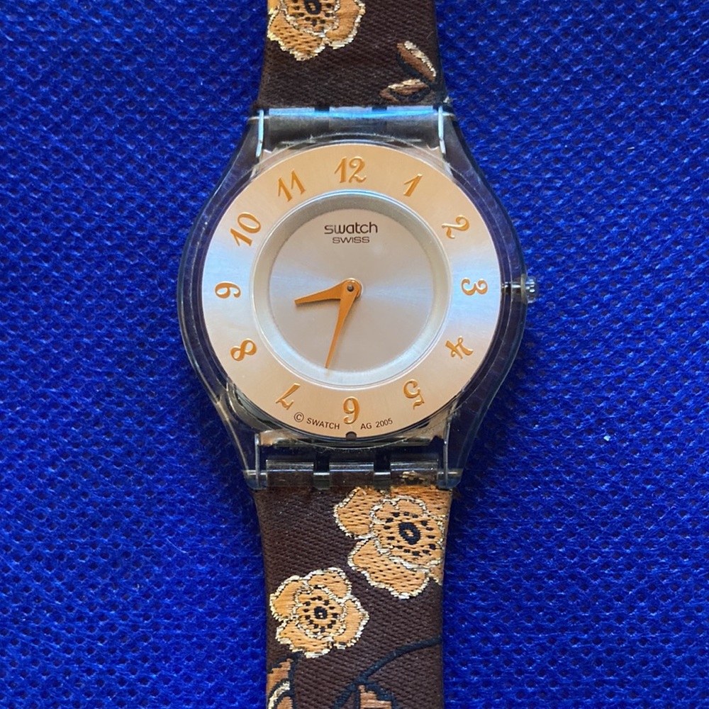 Vintage, Swatch Watch. Rare. Gold Tone Dial. Flower E… - Gem